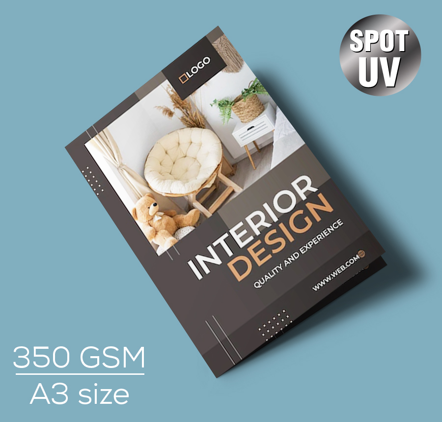 PRINTHUB-B2B ordering portal - A3-Brochures Bifold with SPOT UV Products