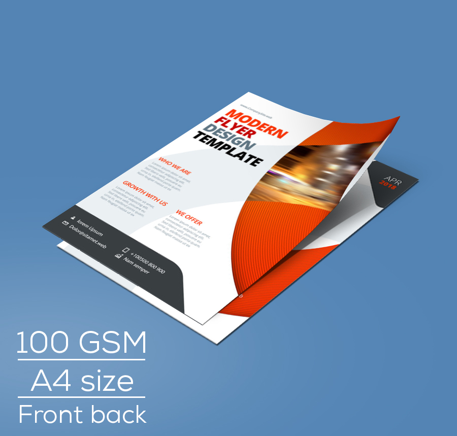 PRINTHUB-B2B ordering portal - Flyers-100 gsm A4 size Products