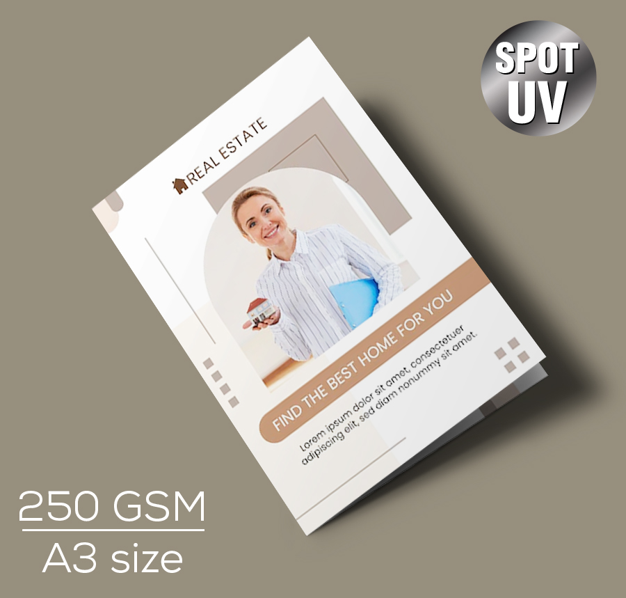 PRINTHUB-B2B ordering portal - A3-Brochures Bifold with SPOT UV Products